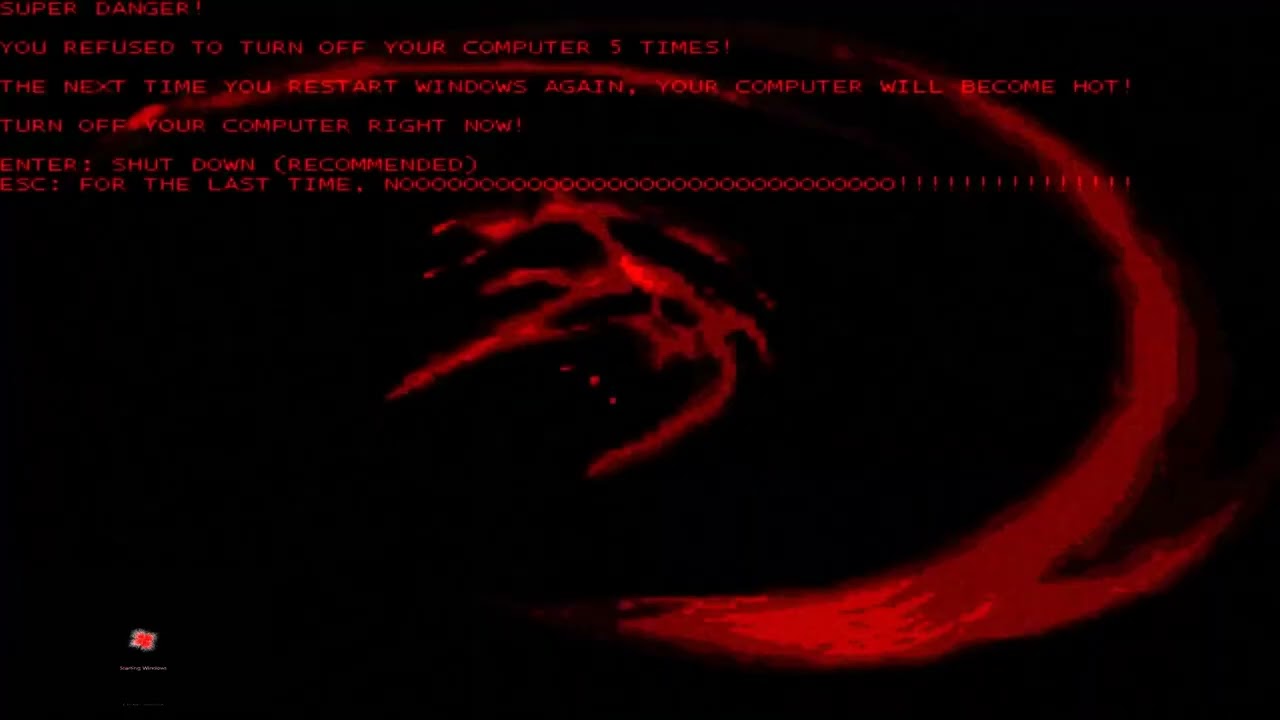 Windows 7 Creepy Kill Screen! {Sparta Creepy V3 Mix (Short, Filler ...