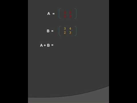 matrices addition 💯 #maths #youtubeshorts @msaleemkhan7337 - YouTube