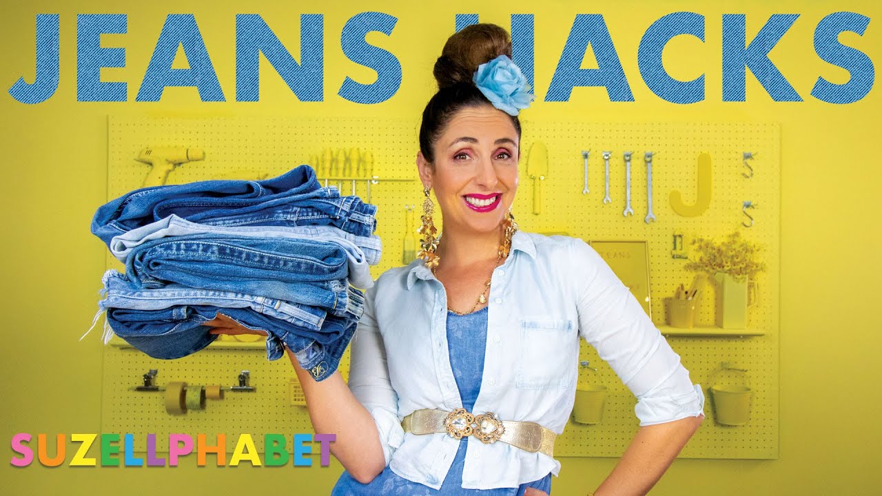 JEANS HACKS || 4 THINGS YOU DIDN'T KNOW YOU COULD DO WITH DENIM - YouTube