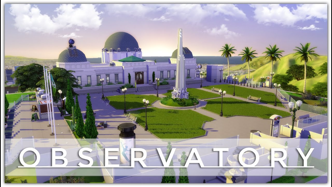 "Simsisized" Griffith Observatory Sims 4 | NO CC | Sims 4 Speed Build ...