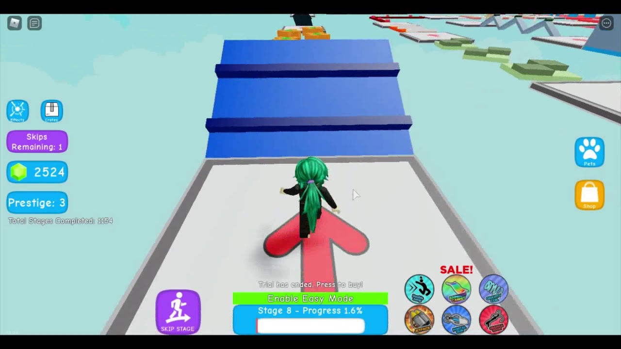 Mega Easy Obby Stages 5 To 10 - YouTube