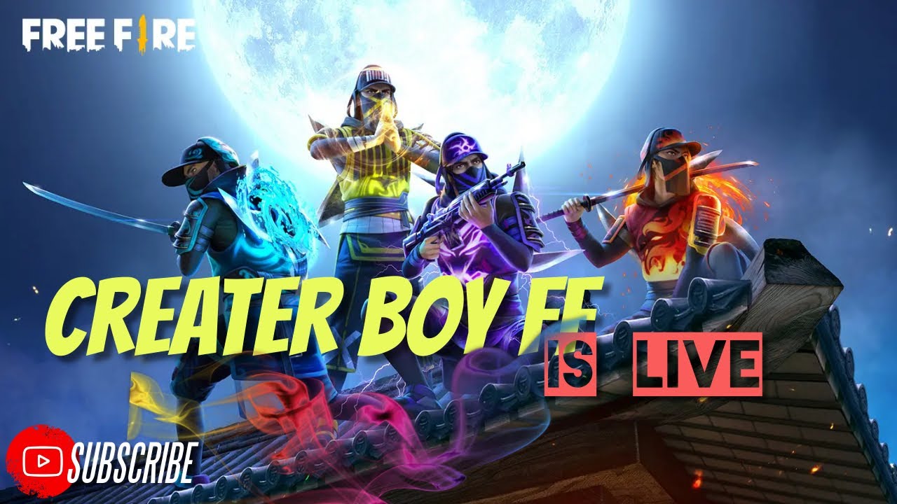 CREATER BOY OF FF free fire giwaway Live Stream - YouTube