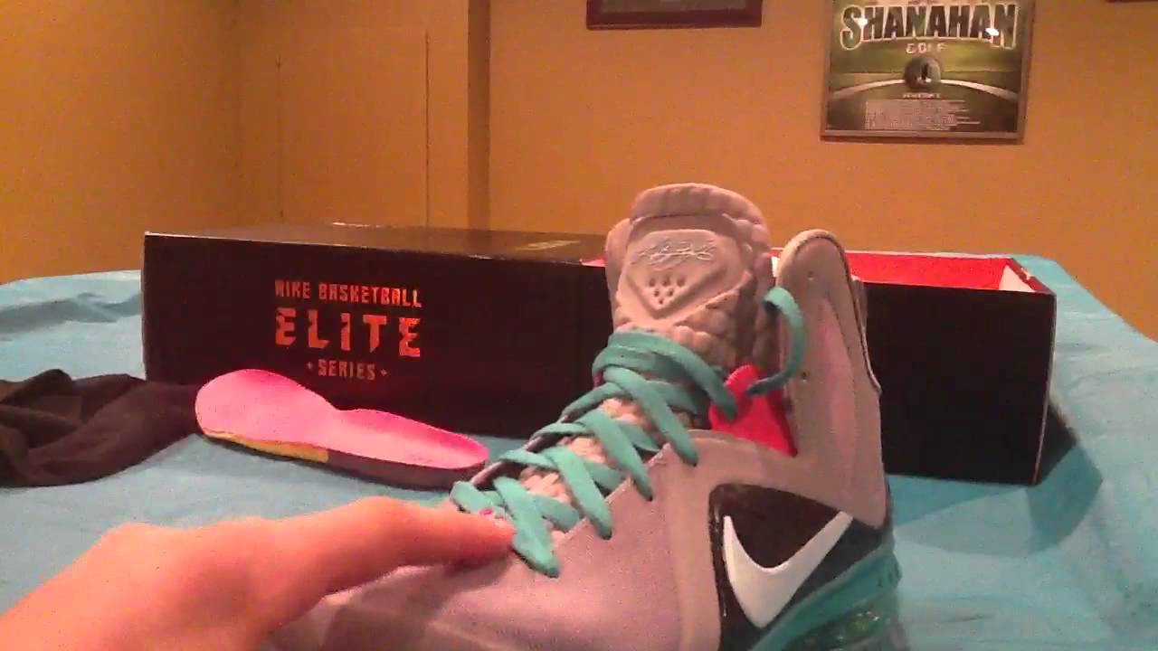 Lebron 9 Miami Vice review w/ hat and shirt - YouTube