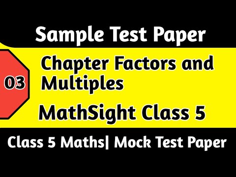 Class 5 Math|Chapter Factors and Multiple| Sample Test Paper|Mock Test ...