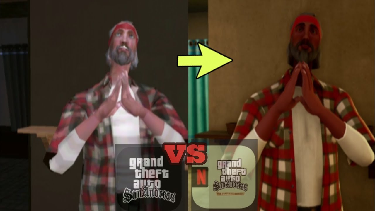 GTA:SAN ANDREAS VS GTA:SA DEFINITIVE EDITION (COMPARISON#12 ...