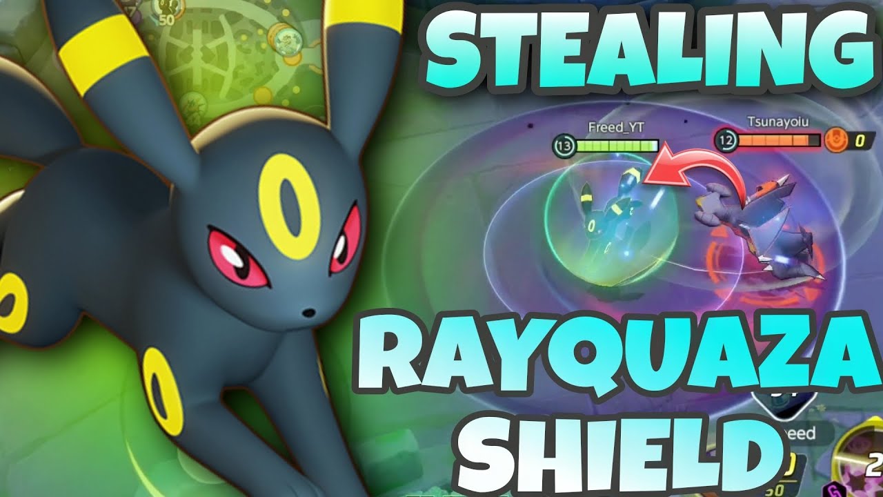 Umbreon Stealing Rayquaza Shield 😨😳 - YouTube