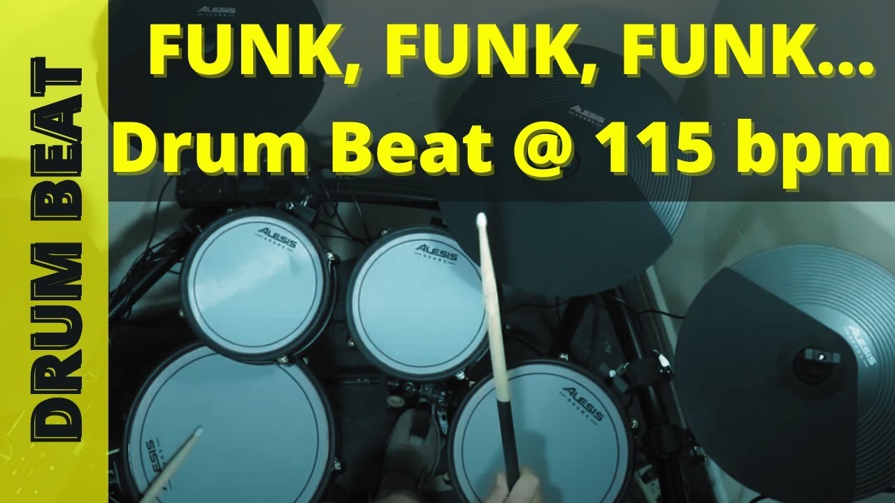 FUNK Drum Beat 115 BPM - Drum Track - Funk Backing Track 115 BPM - Word ...