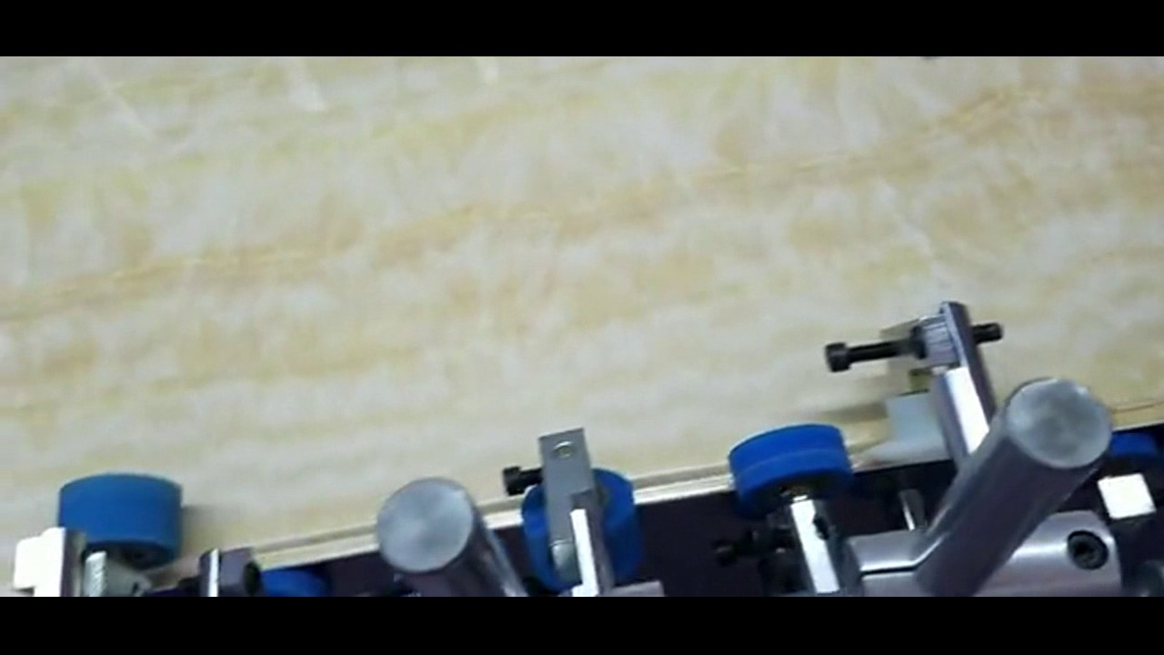 WPC , plastic wall panel, ceiling panel film wrapping machine - YouTube