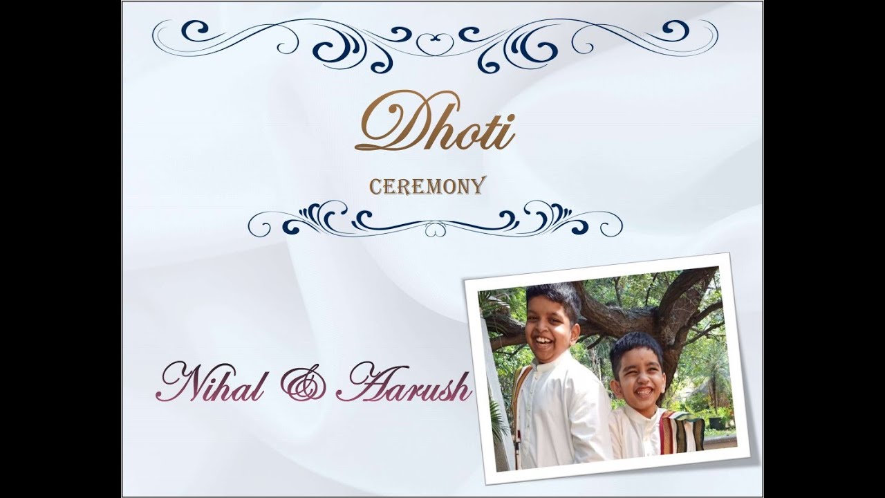 Nihal Aarush Dhoti Ceremony - YouTube