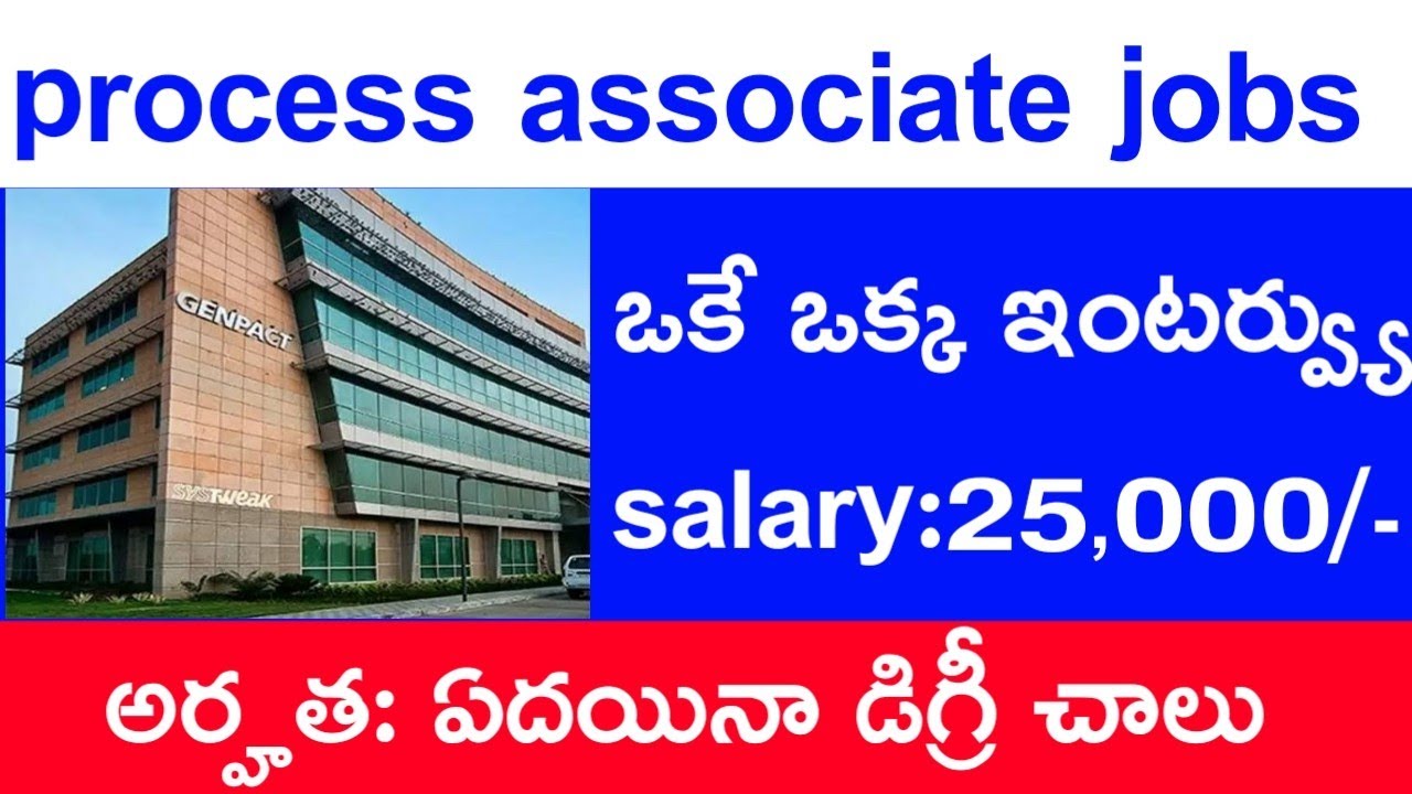 Genpact process associate jobs in hyderabad||IT Jobs Telugu||latest ...