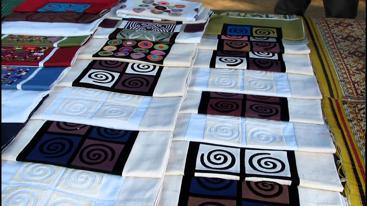 Hmong Crafts Market, Luang Prabang, Laos 02 - YouTube