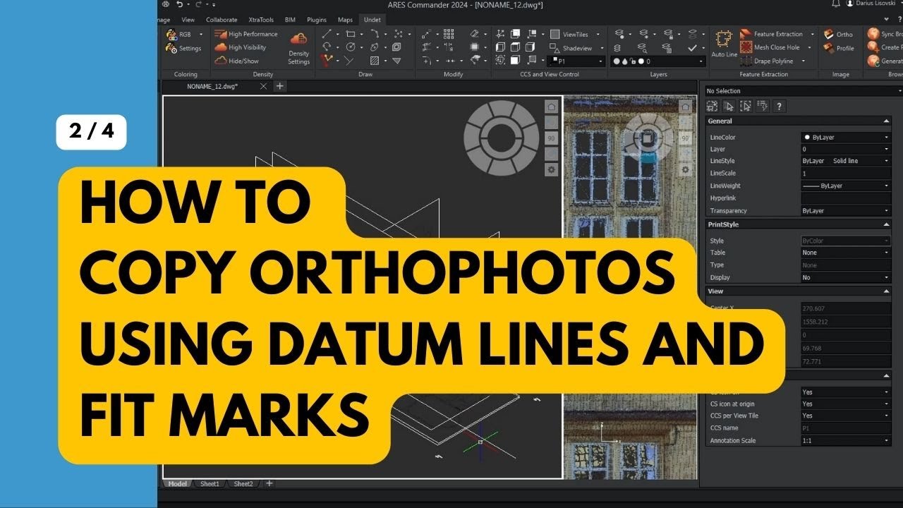 (2/4) How to Copy Orthophotos Using Datum Lines and Fit Marks - YouTube