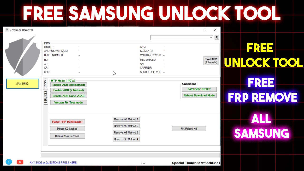 😍 (FREE) Samsung Unlock Tool - Samsung FRP Tool 2024 - Free Unlock Tool ...
