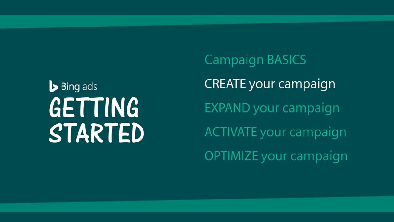Create your first Bing Ads campaign - YouTube