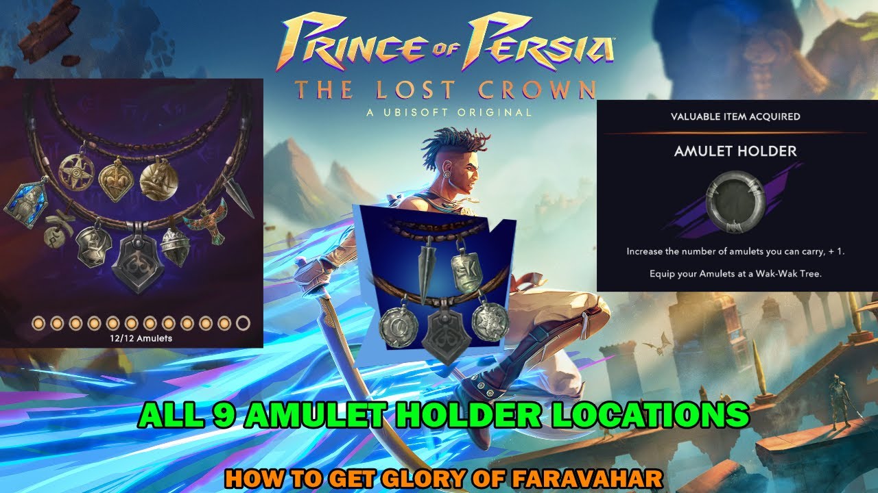 Prince of persia The lost crown walkthrough - All 9 amulet holder ...