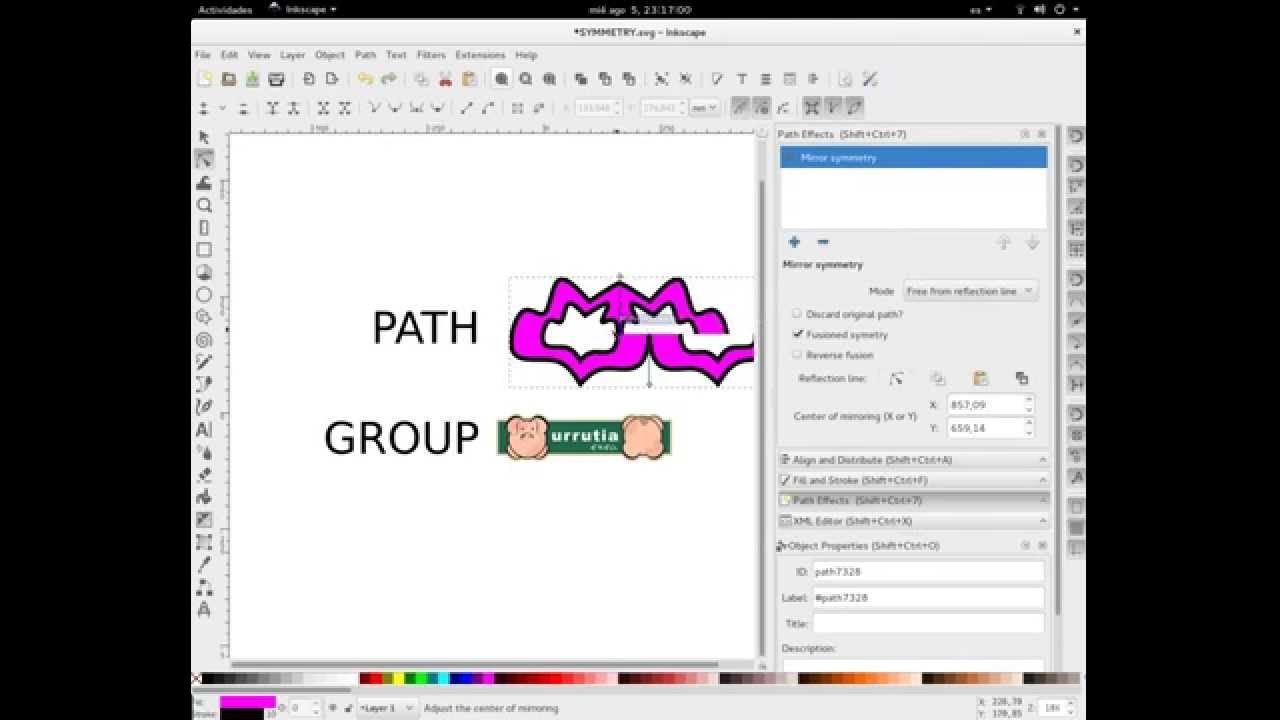 Mirror Simmetry LPE for Inkscape - YouTube