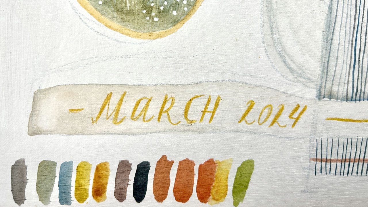 March sketchbook and painting - YouTube