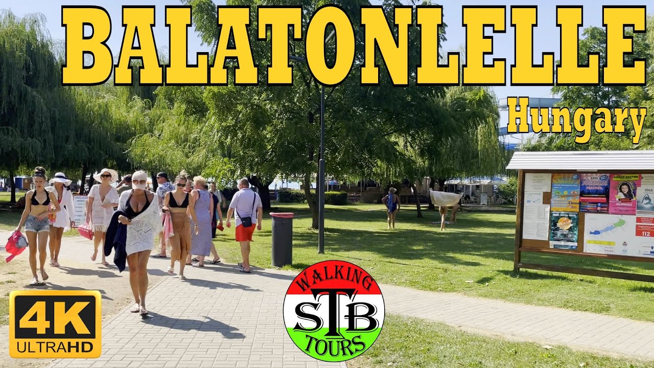 Balatonlelle 🇭🇺 Hungary Beachlife at Lake Balaton [23 min] 4k STB ...