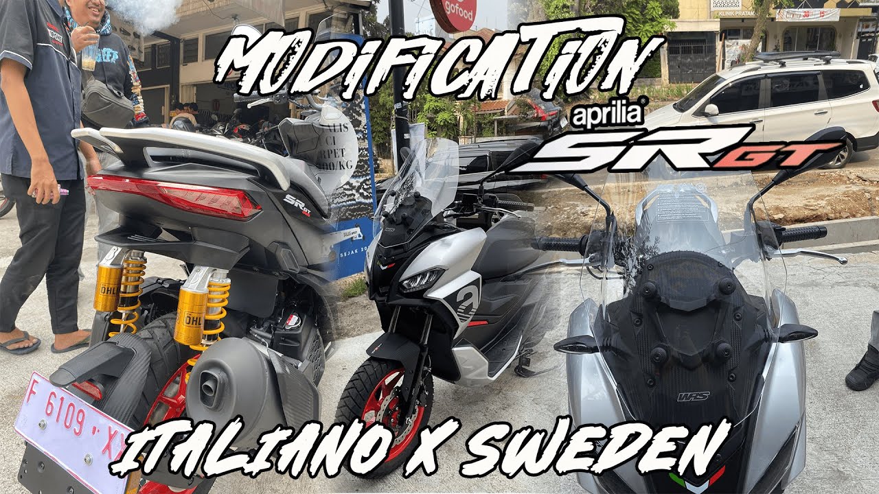 APRILIA SR GT 200 MODIFICATION WITH OHLINS, WRS, AND PIAA - YouTube