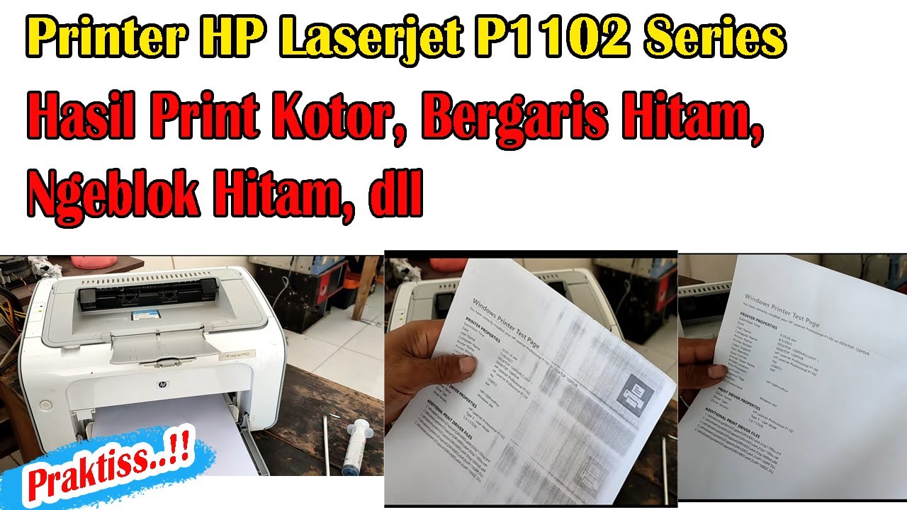 Cara Mengatasi Hasil Print Printer HP Laserjet Ngeblok Hitam - YouTube