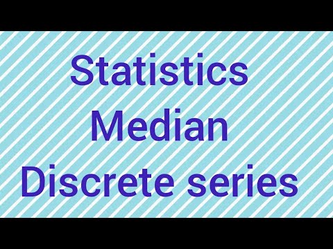 Statistics median Discrete series - YouTube