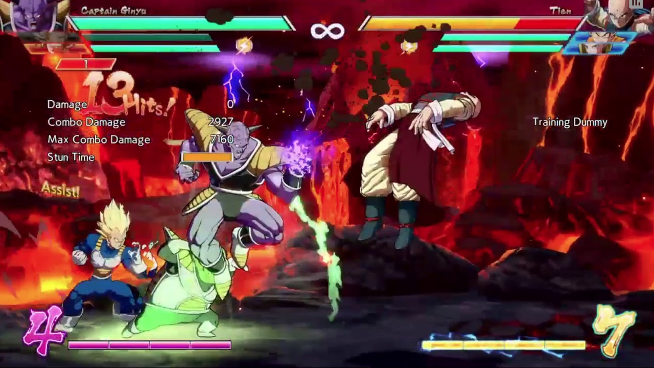 DBFZ - Captain Ginyu Body Change midscreen combo - YouTube