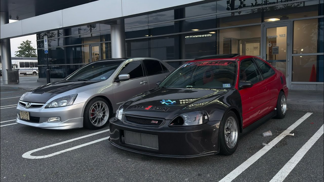 pov k24 accord evening cruise with vq maxima ft.hiboost civic - YouTube