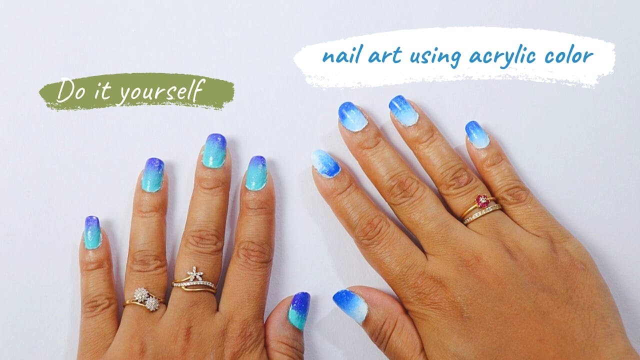 Nail Art Using Acrylic Paints How To Do Gradient Nails Gradient nail-art-using-acrylic-paints-how-to-do-gradient-nails-gradient