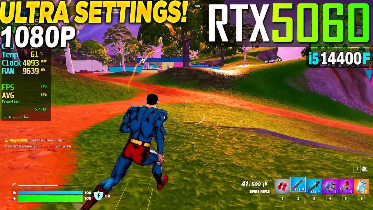 Fortnite Reload RTX 5060 + İ5 14400F - 1080p Performance Mode, Ultra ...