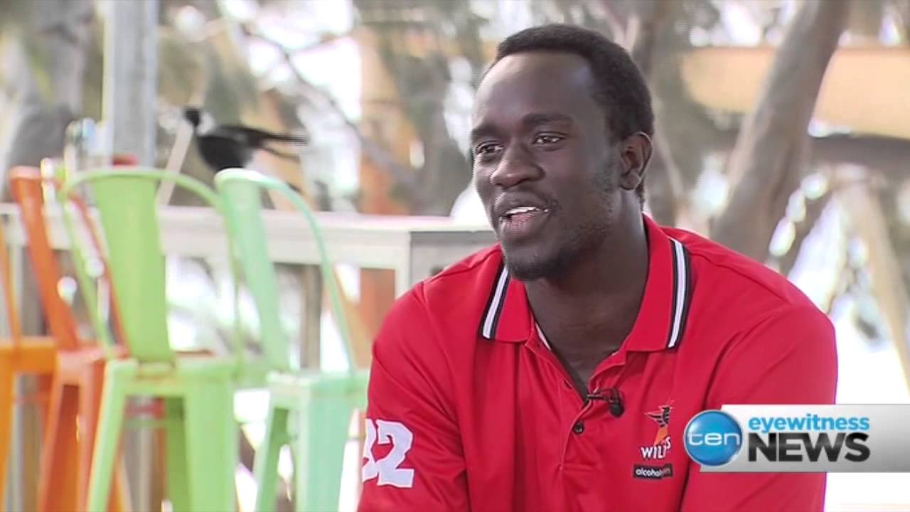 TEN News Report : Perth Wildcats Mathiang Muo interview. - YouTube
