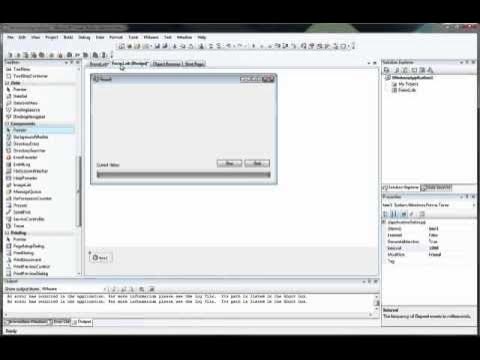 Visual Basic .Net 2008 - Using Timers and Progressbars - YouTube