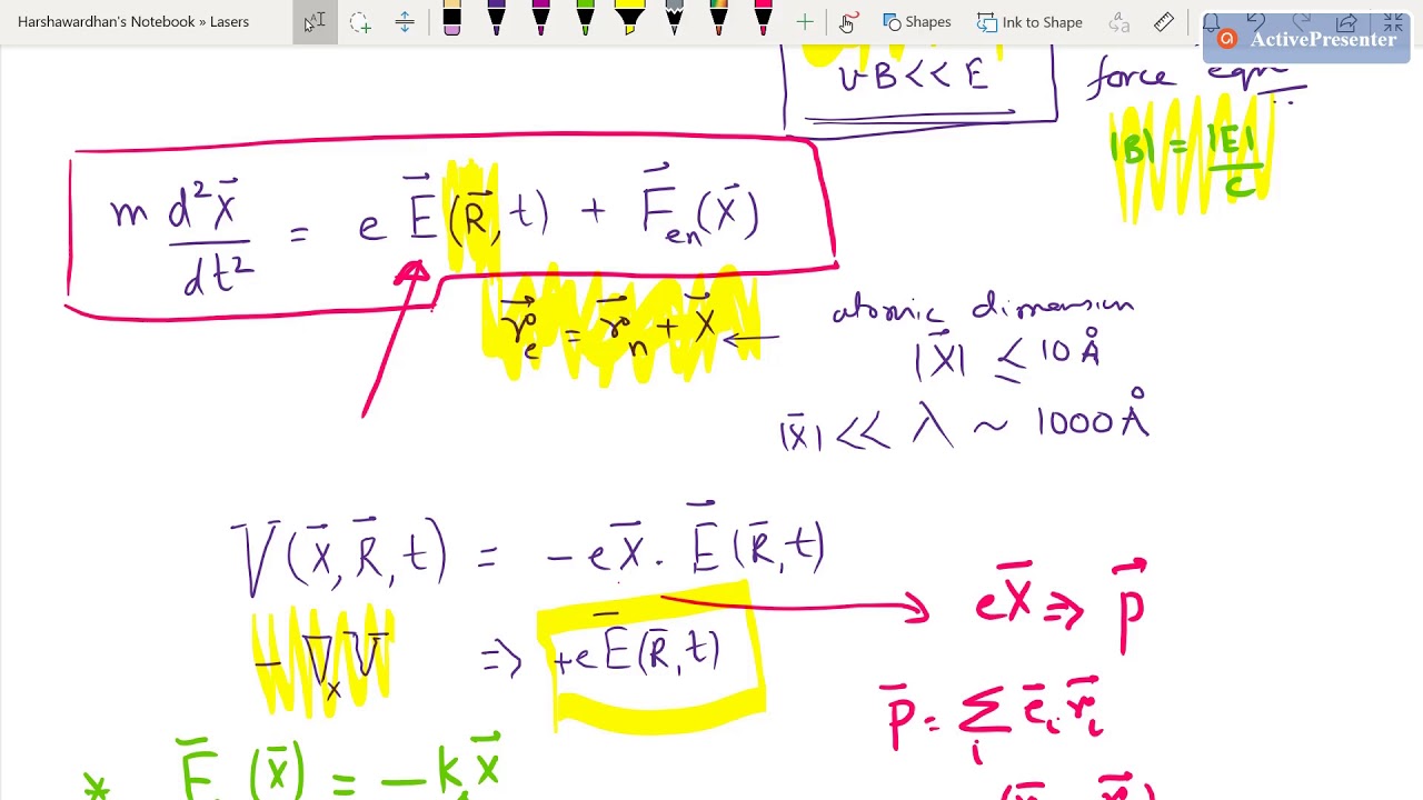 PSE602-L-18-Light-atom interaction: The Classical Lorentz model - YouTube