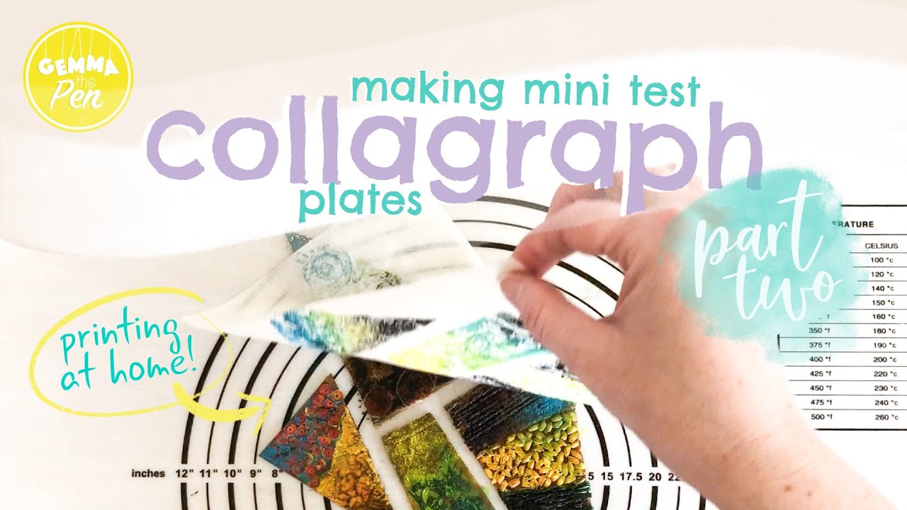 Beginners Collagraph: Part Two * Printing Mini Test Plates ...
