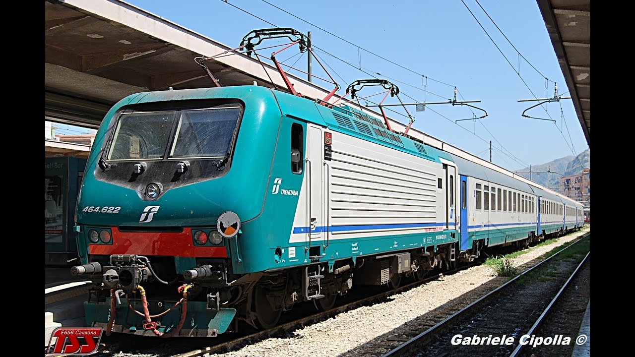 [Treni,Train,Zug,Trains] E464.067+3 Carrozze UIC-X+Pilota arrivo a ...