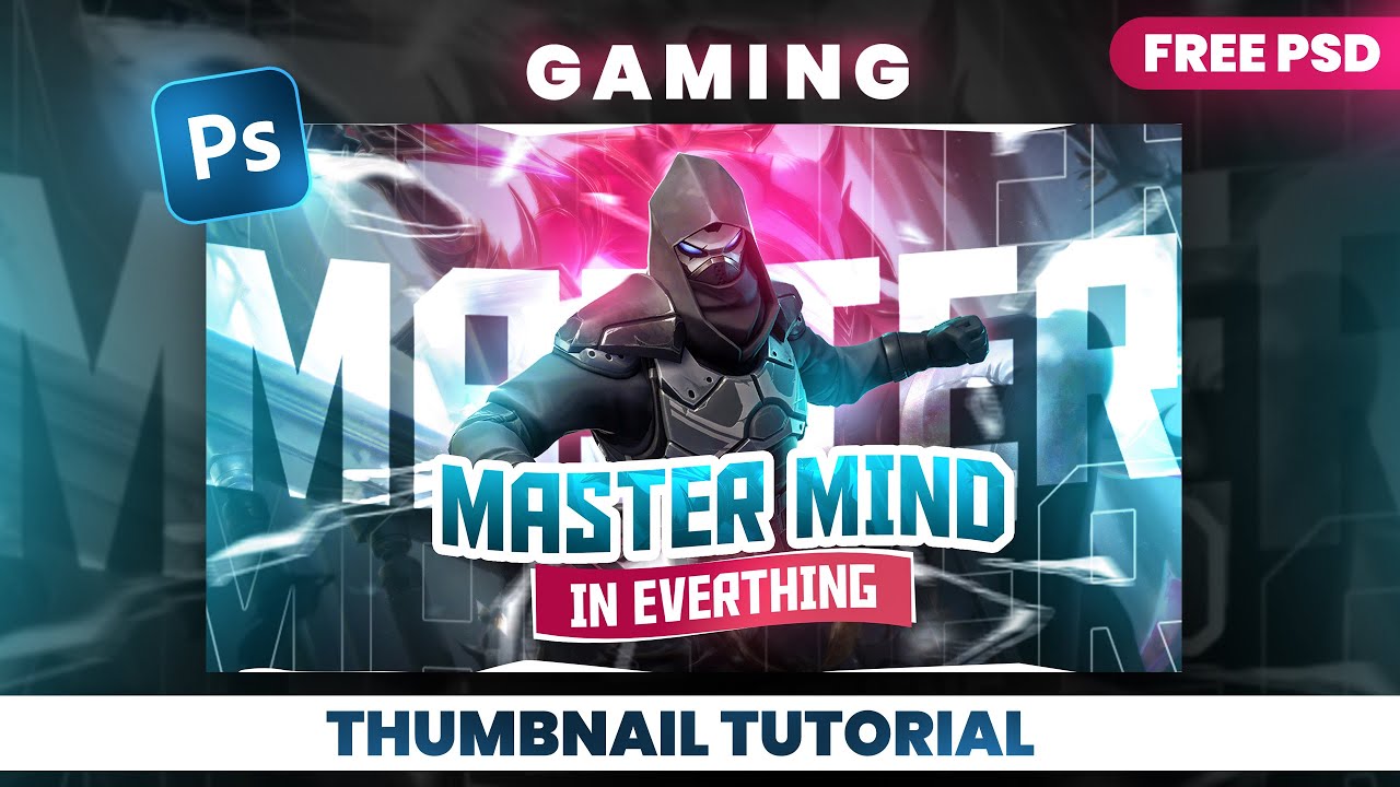 New Gaming Thumbnail Design In Photoshop Tutorial Speed Art Free Psd ...