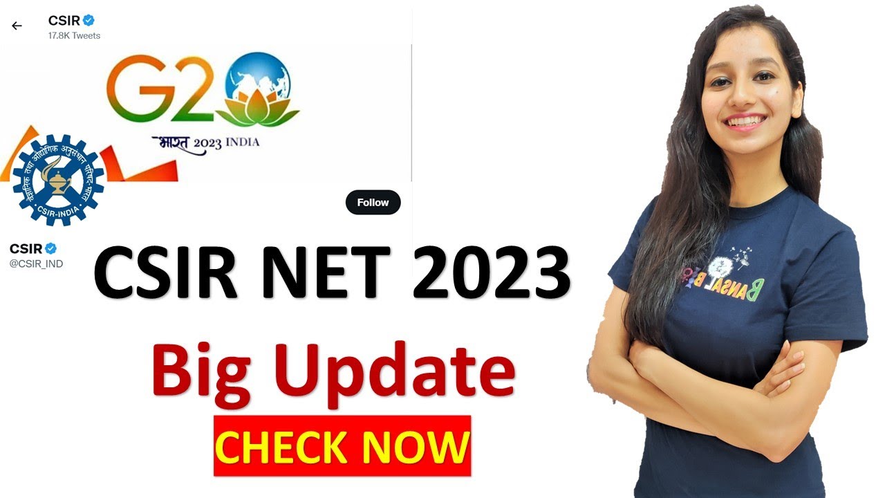 CSIR NET 2023 Big Update I Check Now - YouTube