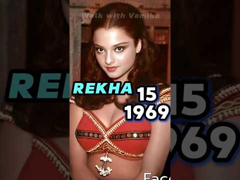 REKHA Age Transformation (1954-2025) #rekha life journey evolution #rekhaamitabh #oldbollywoodsongs