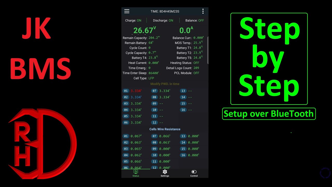 Setting up JK PBxA16SxxP BMS via BlueTooth step by step #rh3d #JK #BMS ...