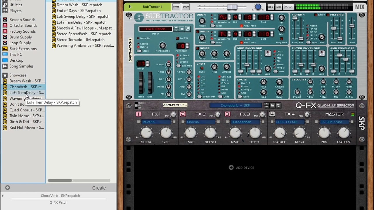 Q-FX Quad Multi Effector - Subtractor Demo 1 - YouTube