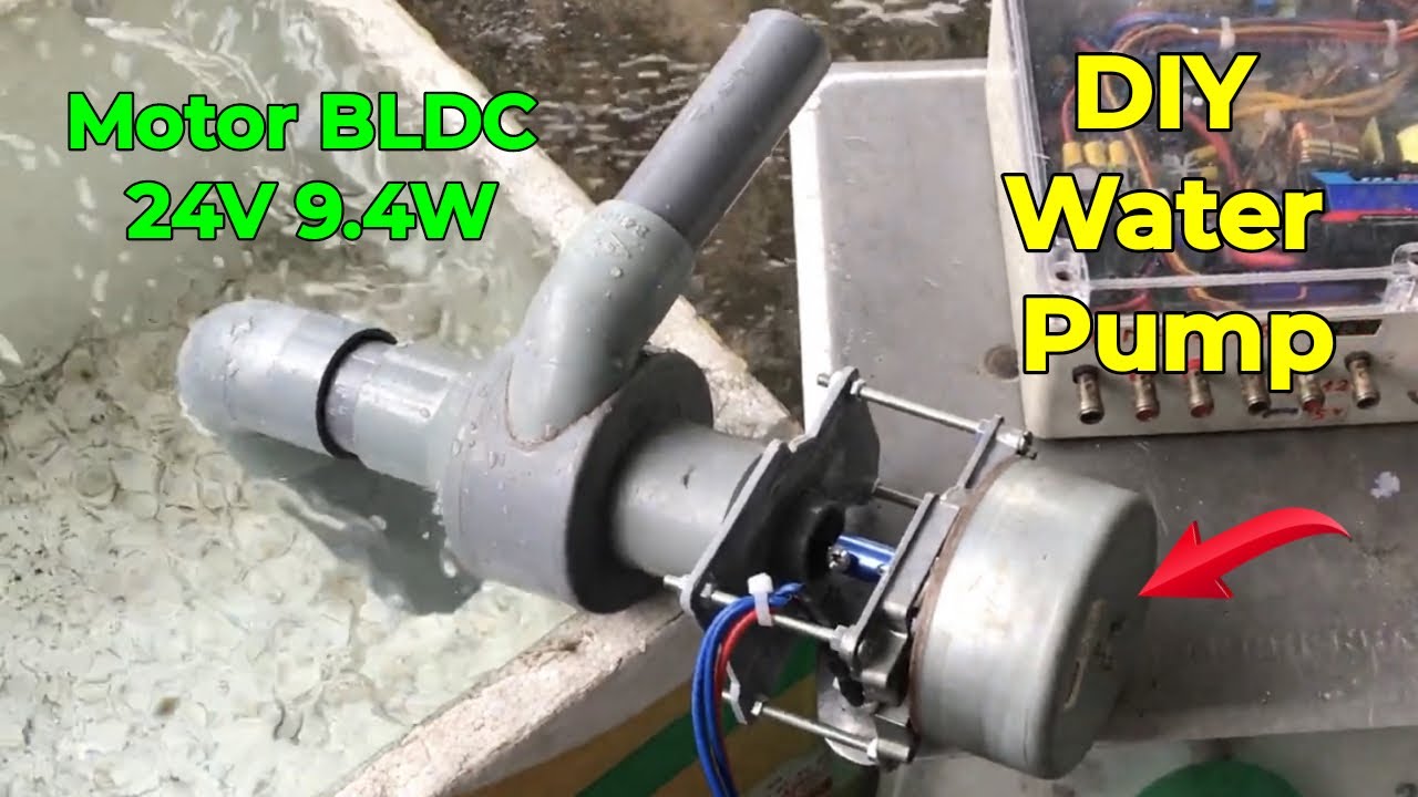 How to Make a Water Pump from PVC and Brushless Motor 24v 9.4w V3 - YouTube