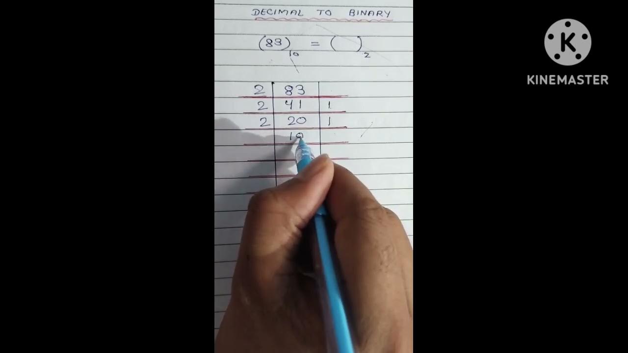 Conversion Decimal To Binary Binary Decimal दशमलव को बाइनरी में बनाना सीखें Decimaltobinary