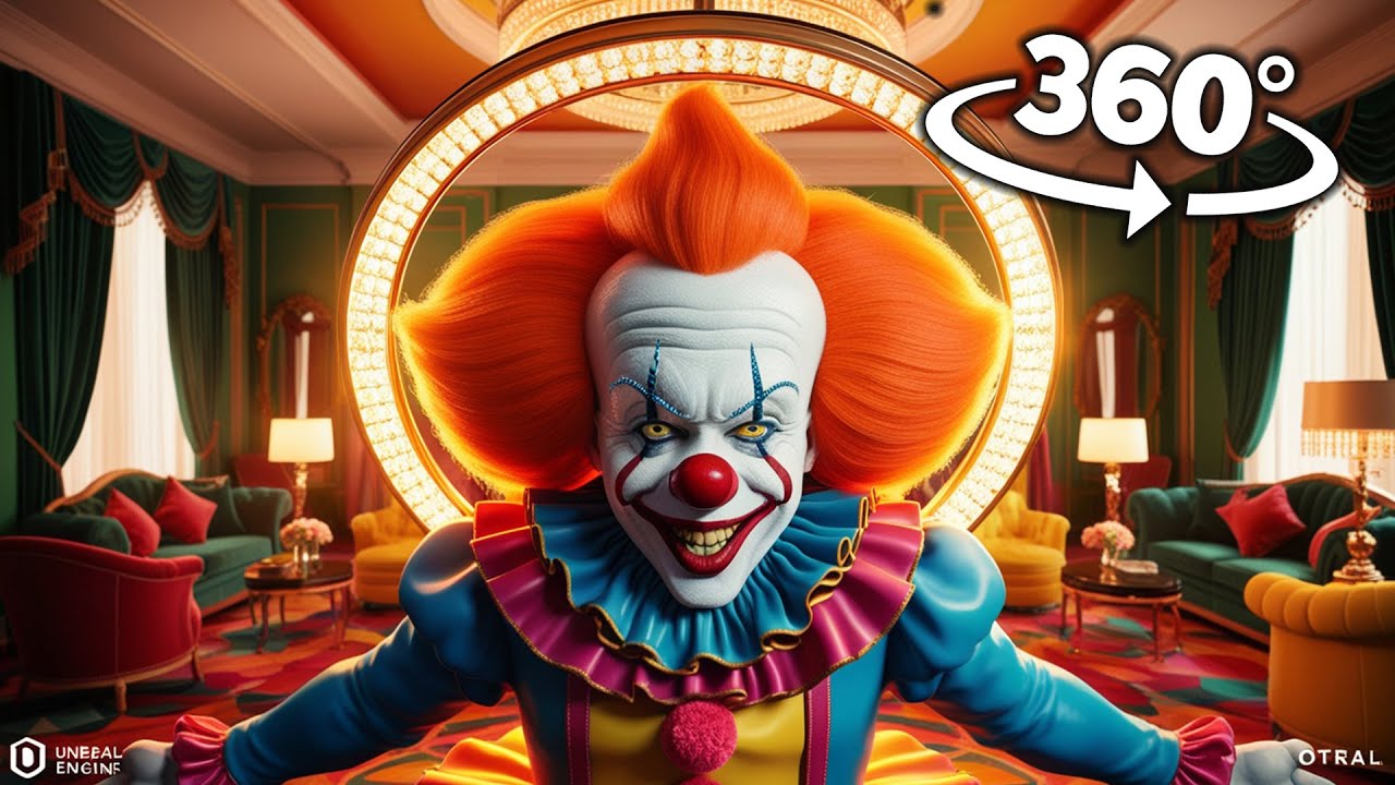 Killer Clown Chases you in Hotel IN 360° Video | VR / 4K - YouTube