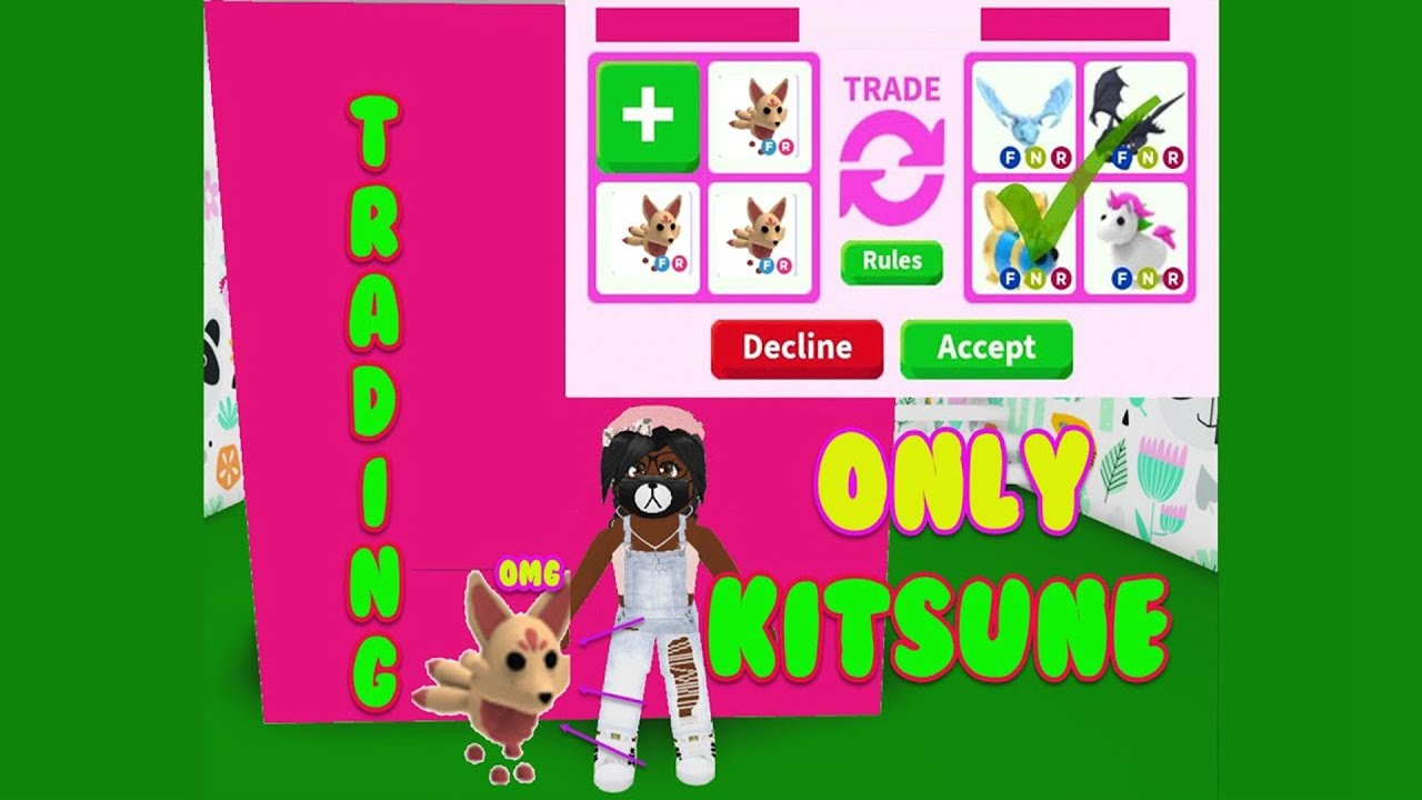 Trading Only The New Kitsune Pet in Adopt Me (Roblox) - YouTube