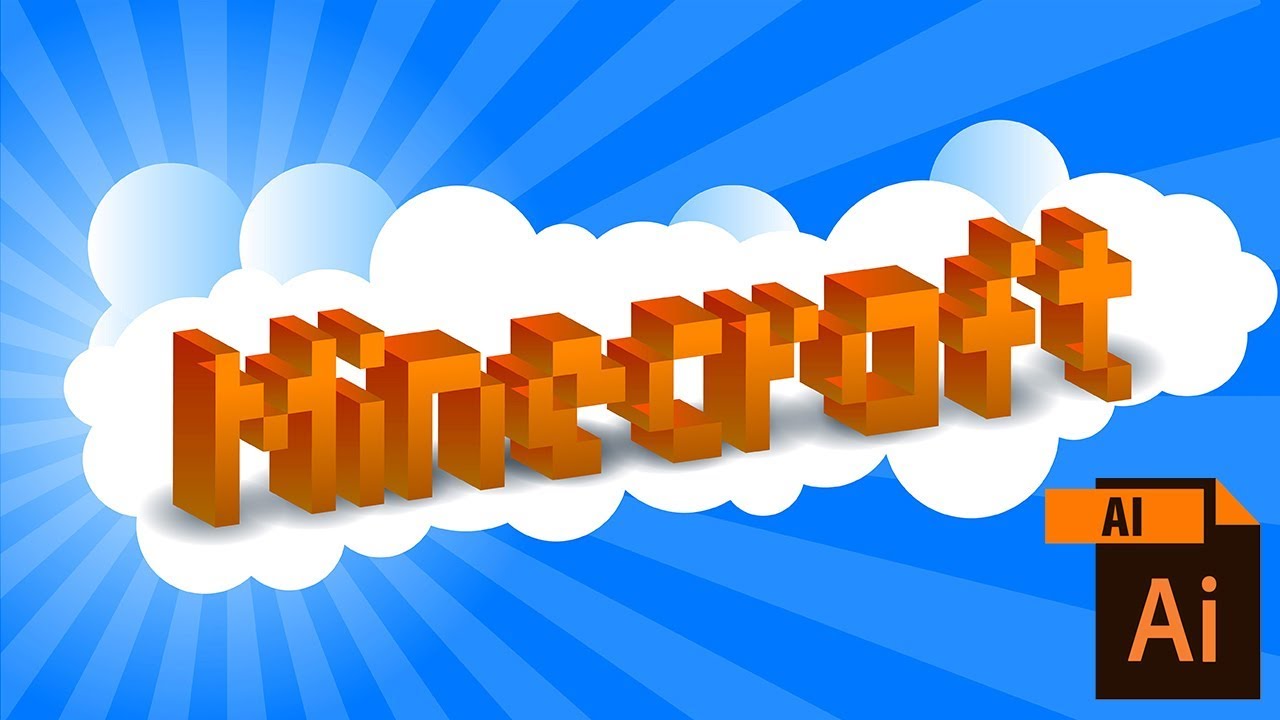 Fun 3D Pixelate Minecraft Text effect in Adobe illustrator CC | Full HD ...