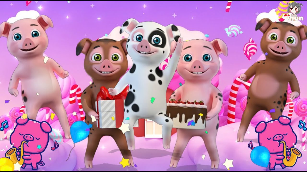 Nhạc Hoạt Hình Heo Sắc Màu - Đàn Heo Con | Heo Hồng , Heo Đốm , Heo Nâu ...