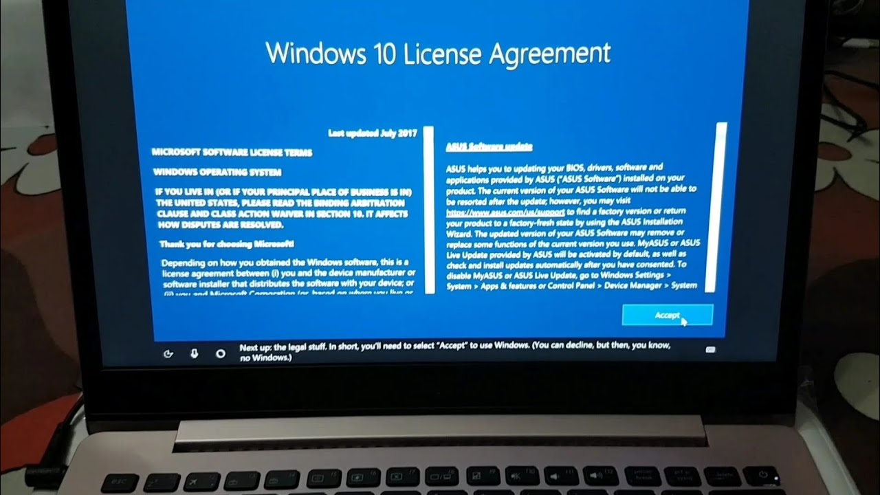 Asus Zenbook 13 first Boot Windows Setup - YouTube