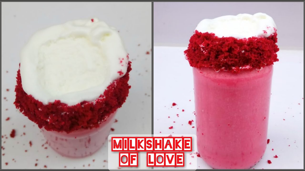Day 2|Red velvet milkshake recipe|Valentine's day drinks|Valentine's ...