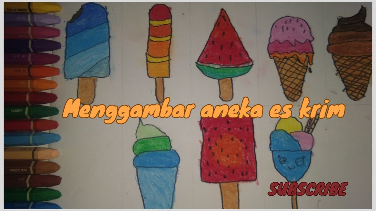 DRAWING ICE CREAM ||Es krim enak lezat dan bergizi #qismissceria # ...