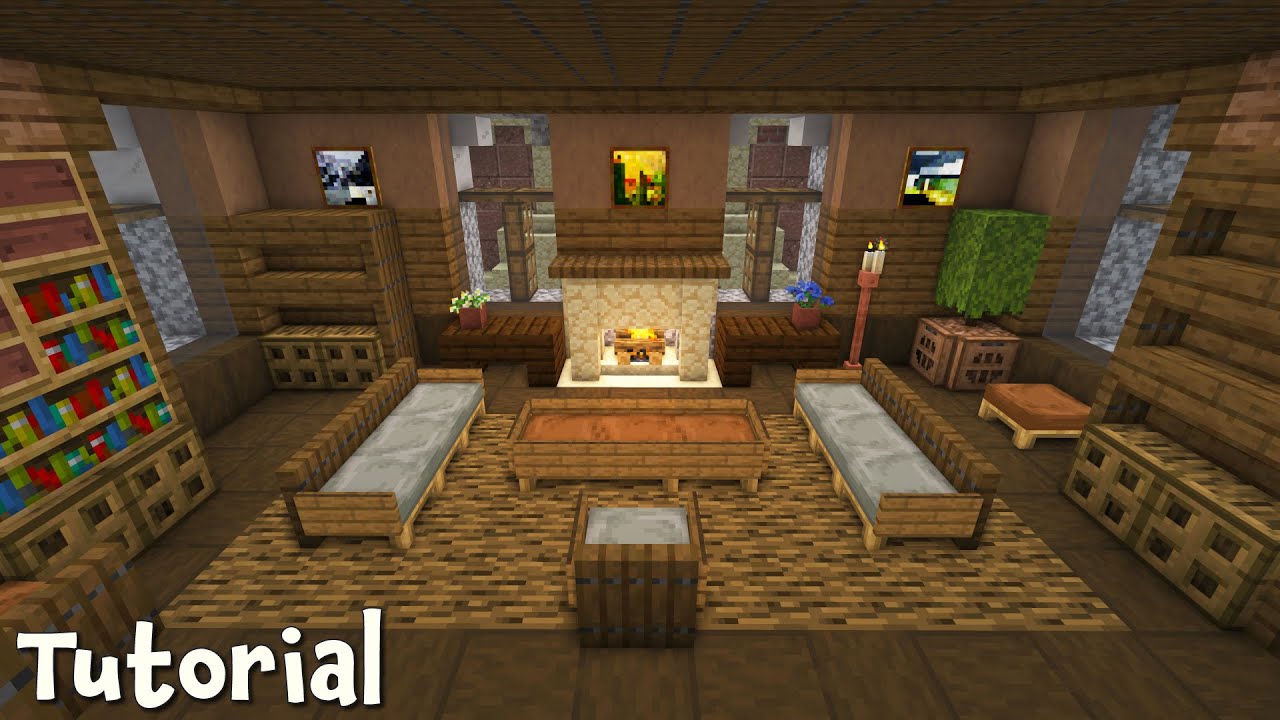 How to Decorate a Sitting Room | Minecraft Tutorial - YouTube