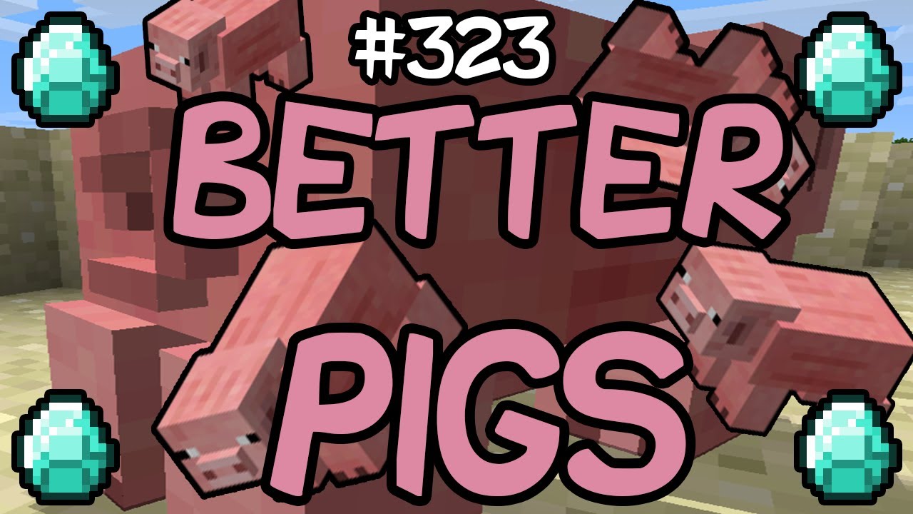 Minecraft Mods - BETTER PIGS MOD! 3D TAILS! - YouTube